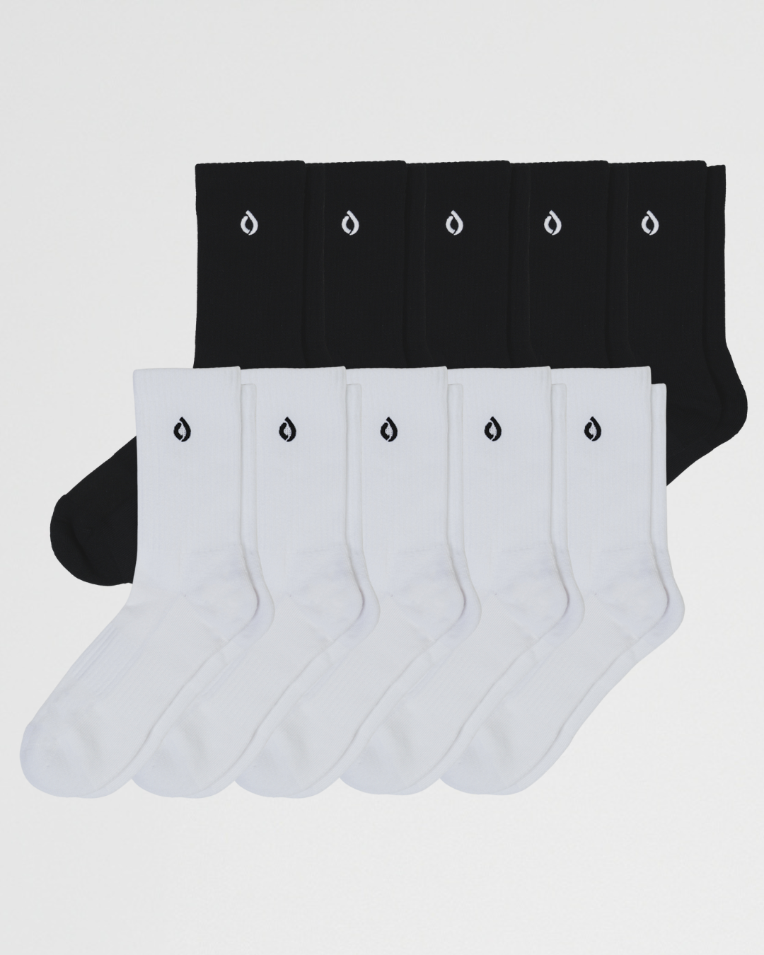 All-Round Daily Performance Moisture Wicking Crew Sock 10-Pack